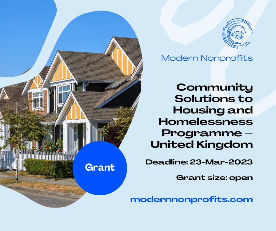 Community Solutions to Housing and Homelessness Programme – United ...